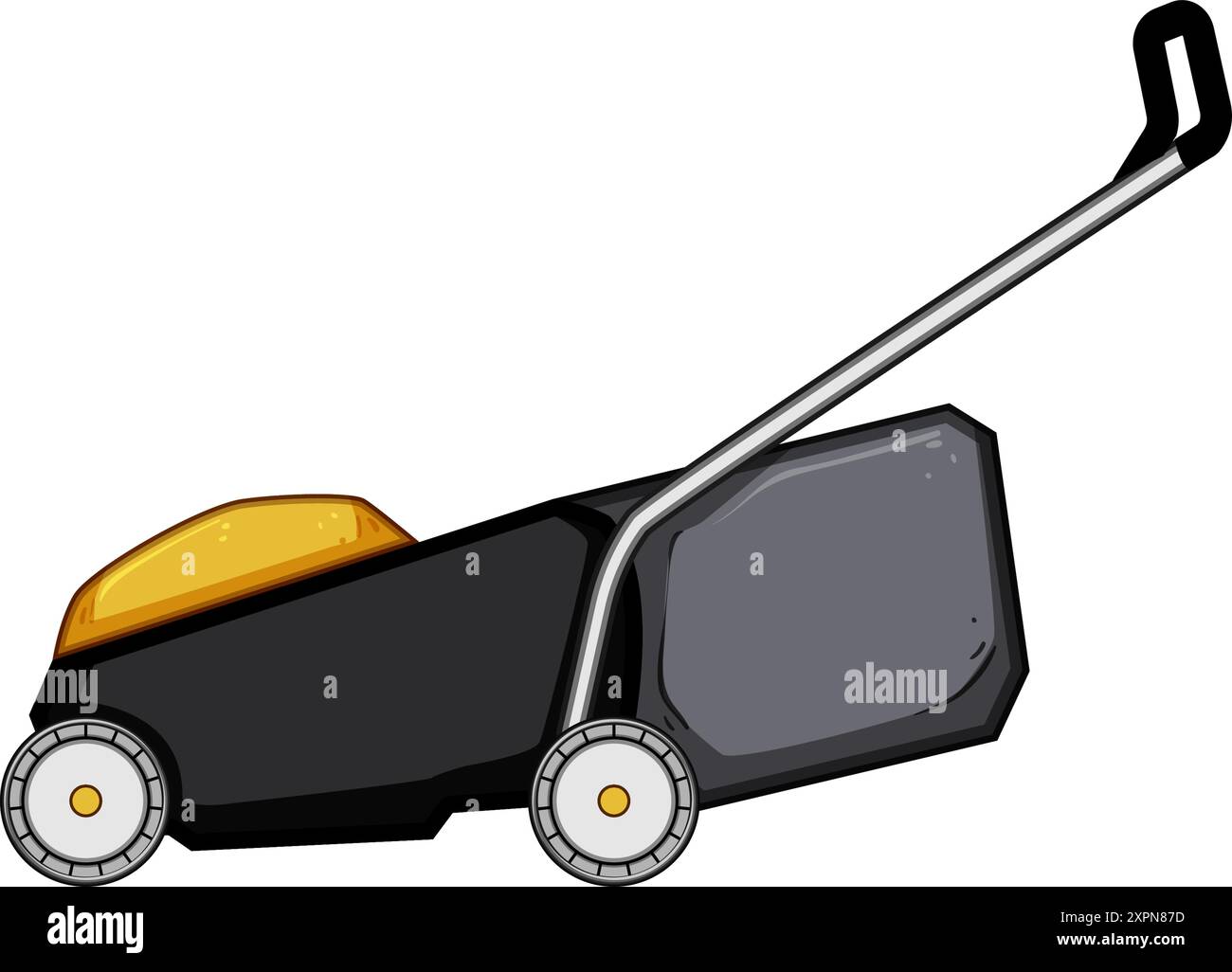 garden lawn mower cartoon vector illustration Stock Vector Image & Art ...