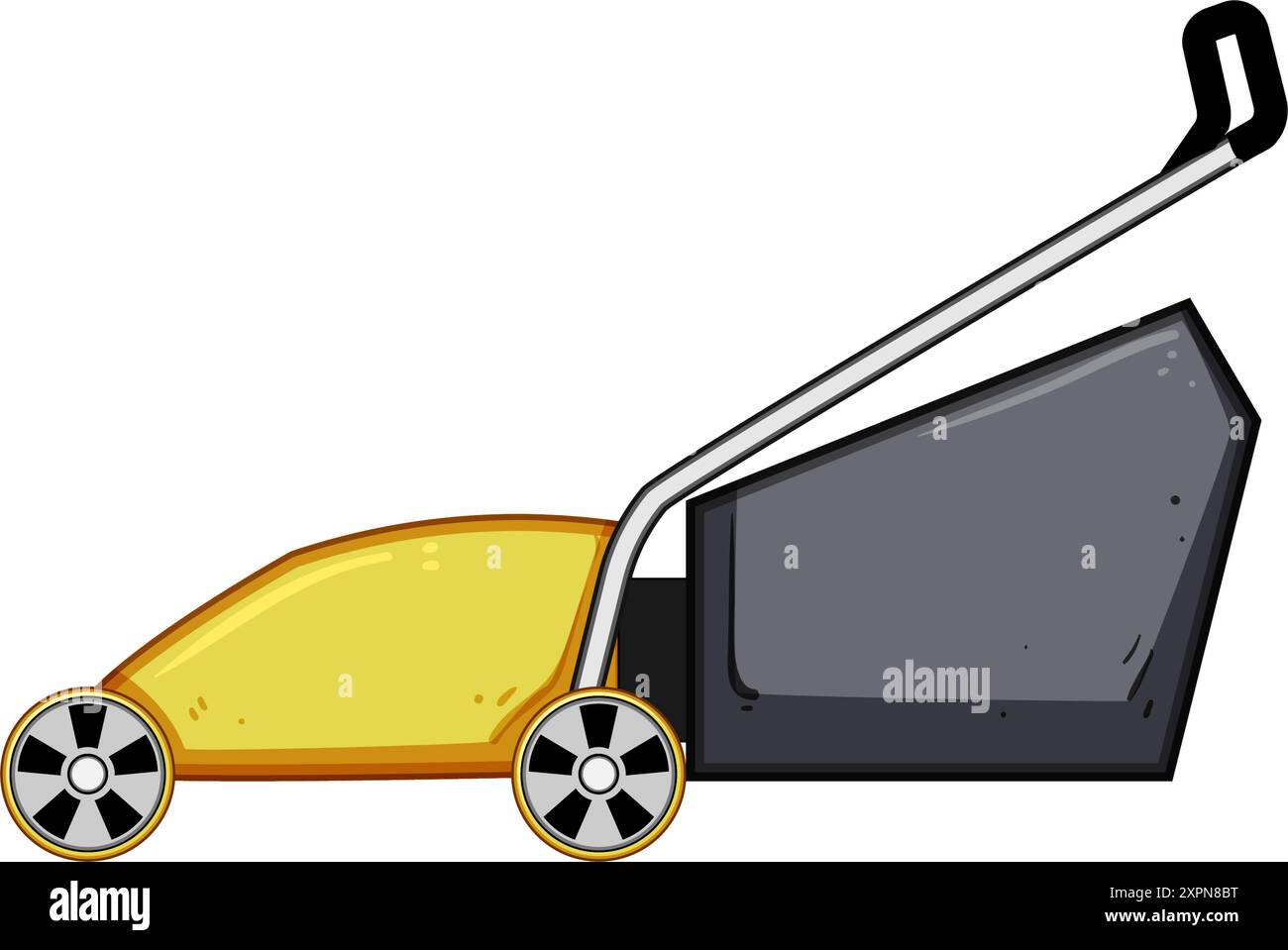 grass lawn mower cartoon vector illustration Stock Vector Image & Art ...