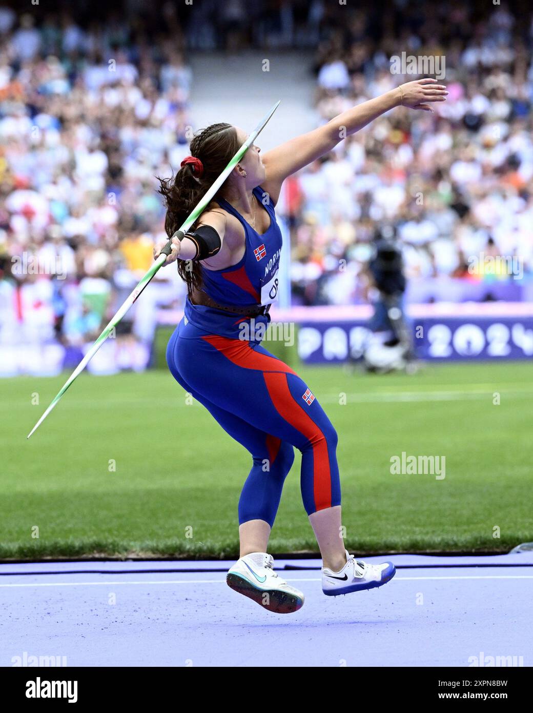 Paris, France. 07th Aug, 2024. Marie-Therese Obst of Norway competes ...