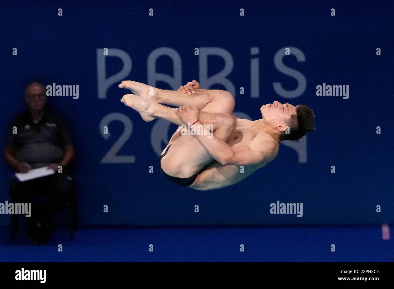 Mexico's Osmar Olvera Ibarra competes in the men's 3m springboard ...