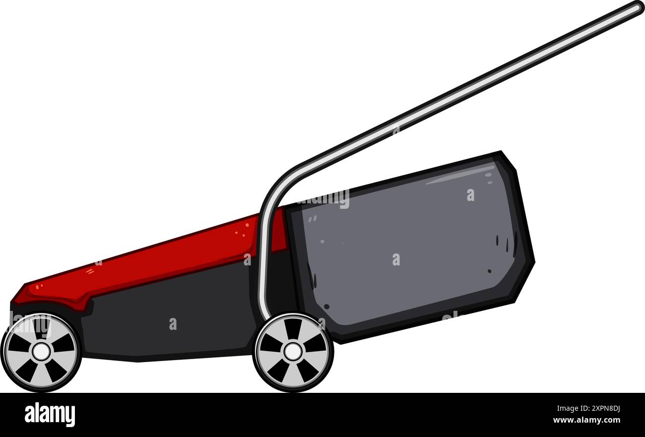 equipment lawn mower cartoon vector illustration Stock Vector Image ...