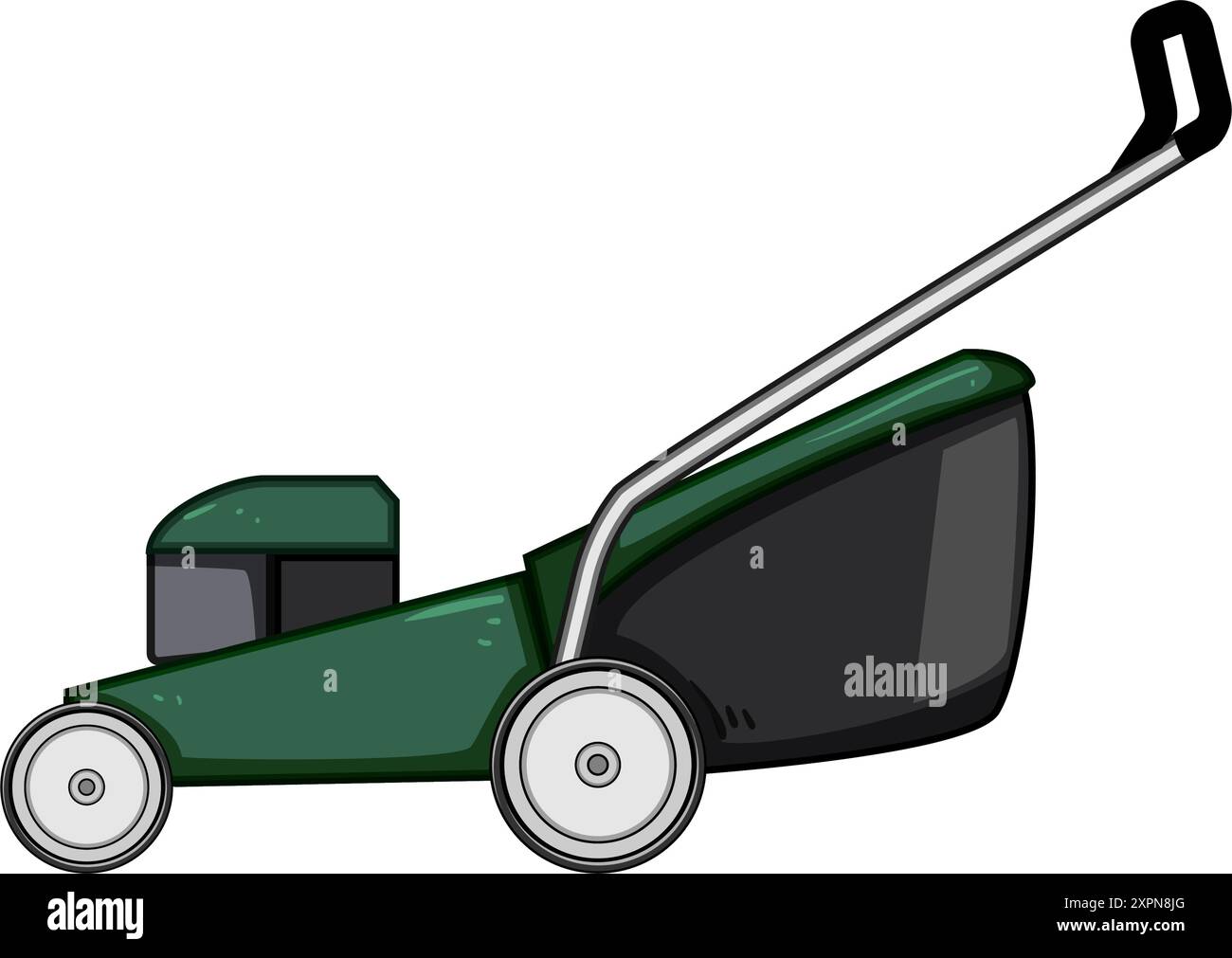 spring lawn mower cartoon vector illustration Stock Vector Image & Art ...