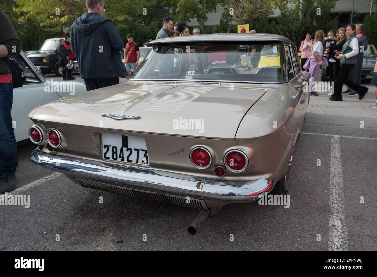Rear view of old Chevrolet Corvair Monza Stock Photo - Alamy