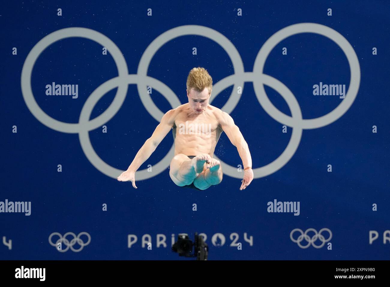 Britain's Jack Laugher competes in the men's 3m springboard diving ...
