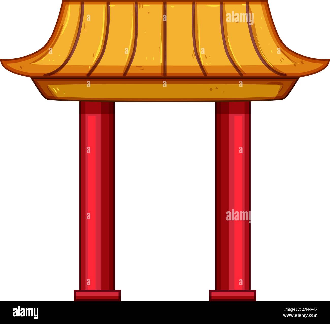door pagoda roof cartoon vector illustration Stock Vector Image & Art ...