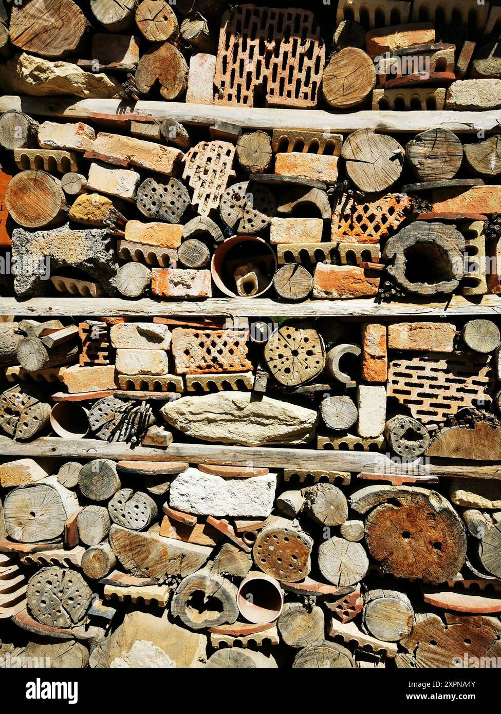 insect hotel texture as nice ecology background Stock Photo - Alamy