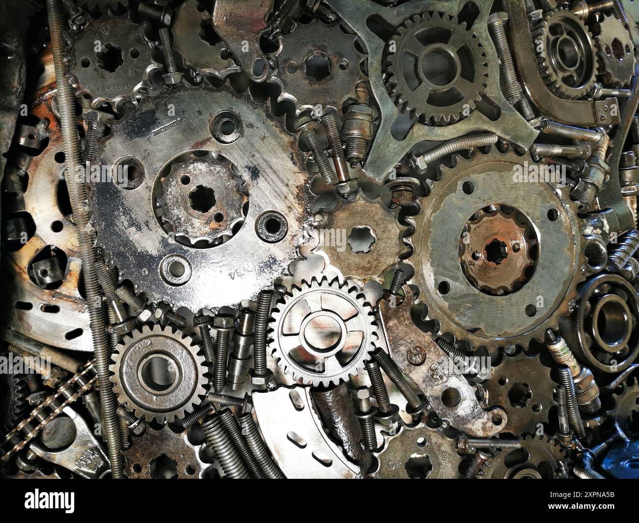 iron steampunk cogwheel texture as technology background Stock Photo ...