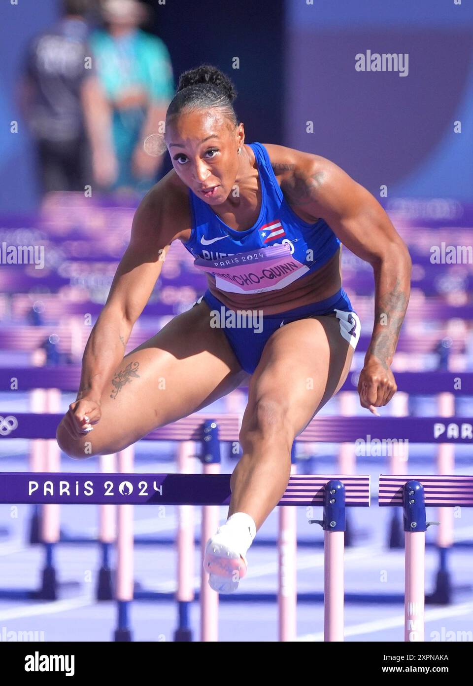 Jasmine Camacho-Quinn (PUR) in action in series 100m hurdles women ...