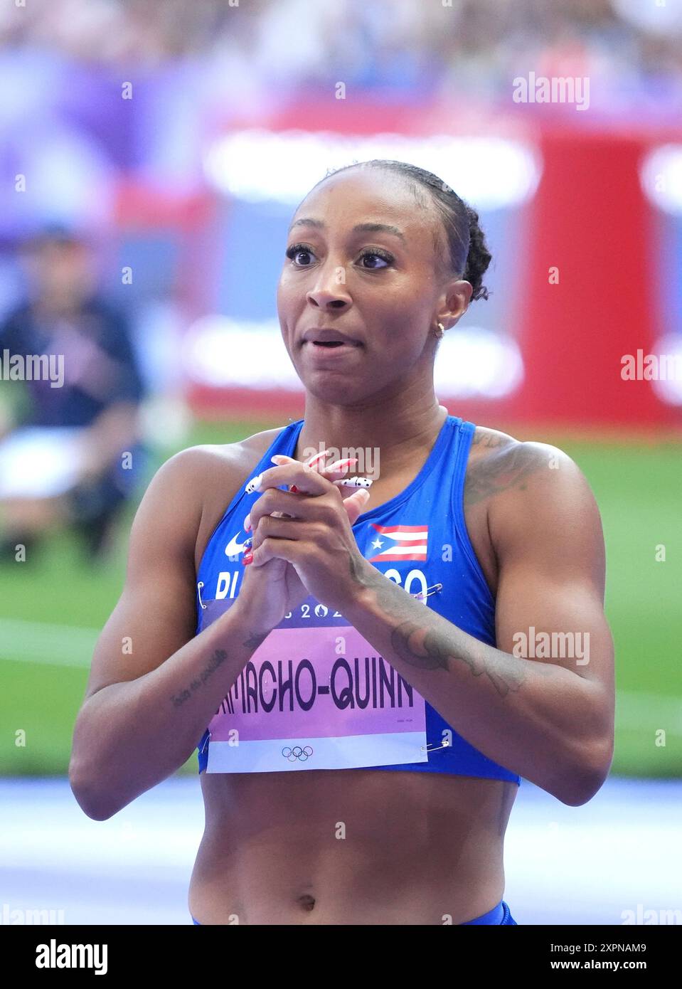Jasmine Camacho-Quinn (PUR) in action in series 100m hurdles women ...