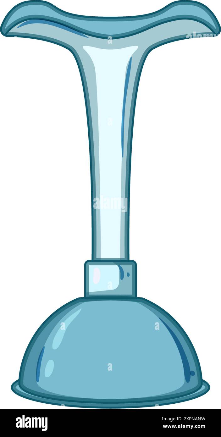 clogged plunger cartoon vector illustration Stock Vector Image & Art ...
