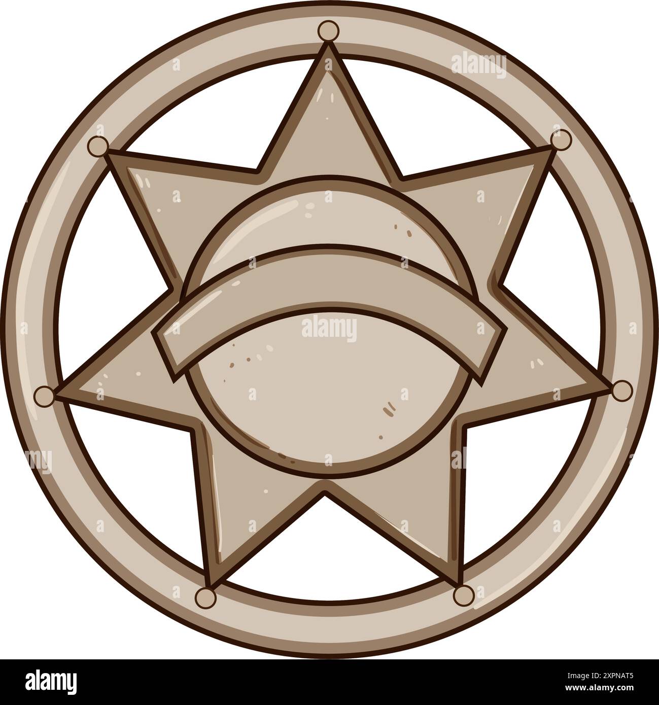 law sheriff badge cartoon vector illustration Stock Vector Image & Art ...