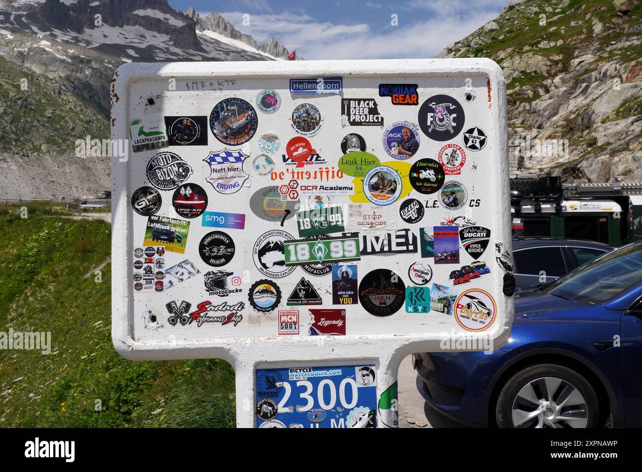 Anton Geisser 01.08.2024 Schweiz Bild : Viele Sticker - Aufkleber an ...