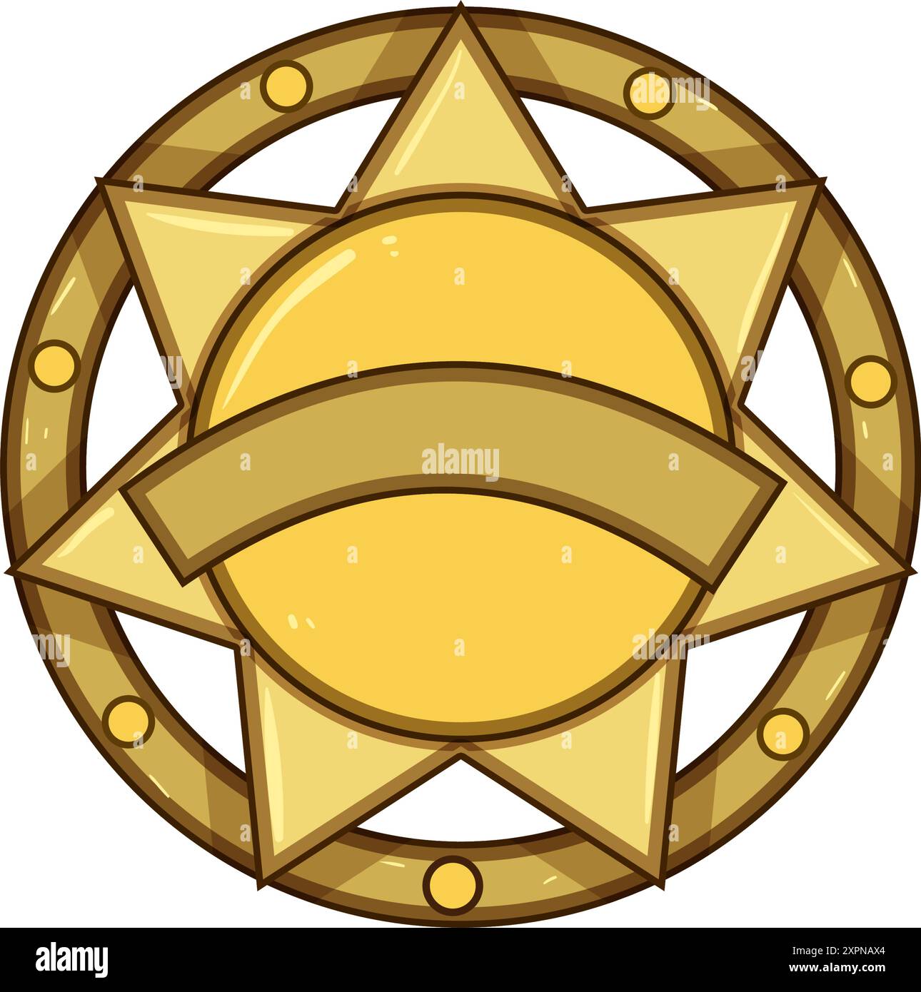 star sheriff badge cartoon vector illustration Stock Vector Image & Art ...