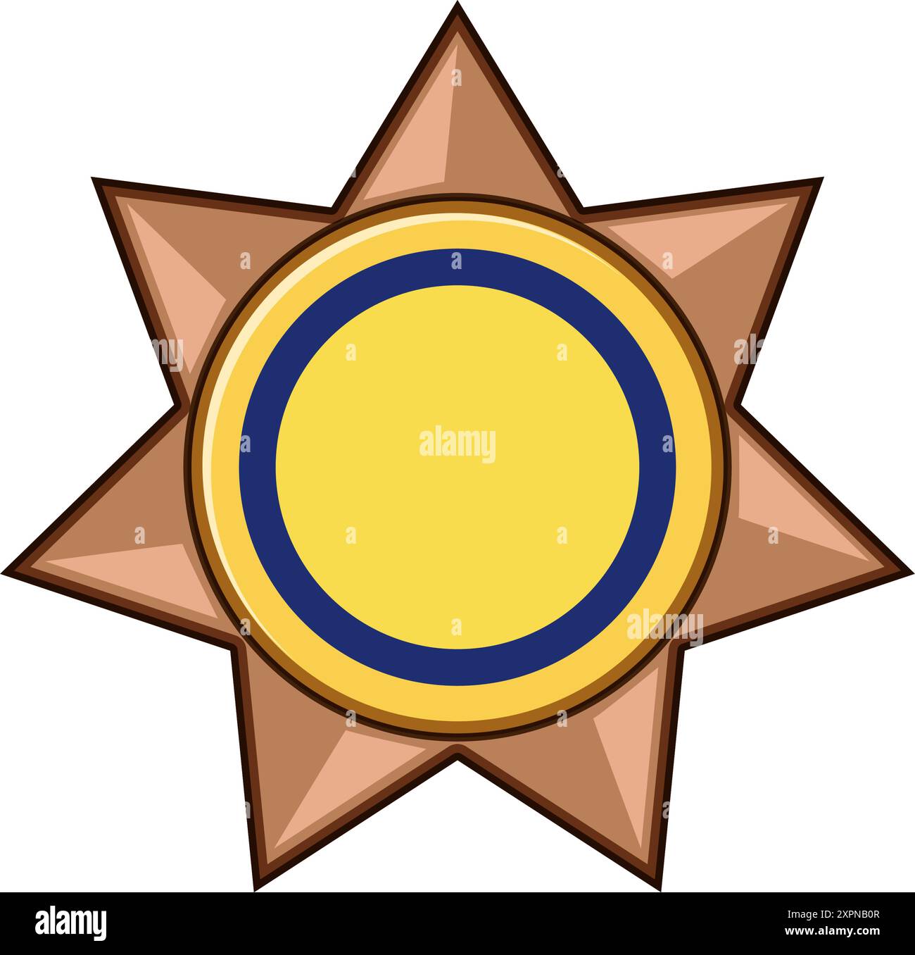 cowboy sheriff badge cartoon vector illustration Stock Vector Image ...