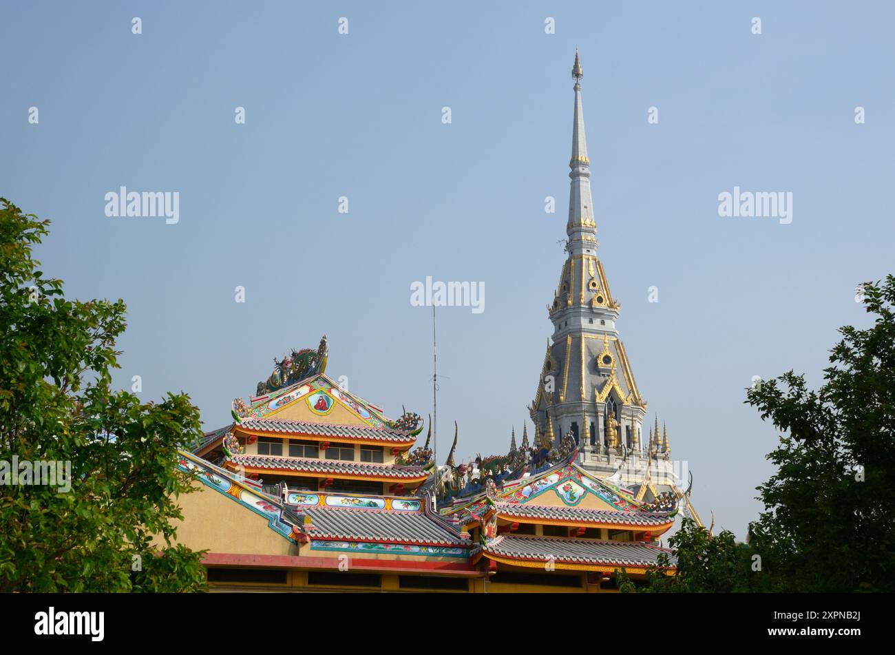 Wat Sothon Wararam Worawihan, Chachoengsao, Thailand, Asia Stock Photo ...
