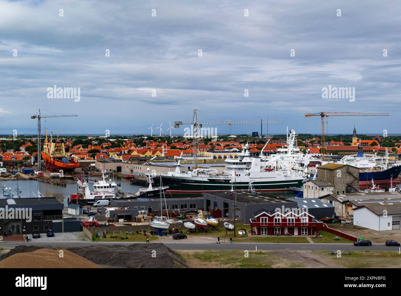 Port and harbour of Skagen northern Denmark country's leading fishing ...