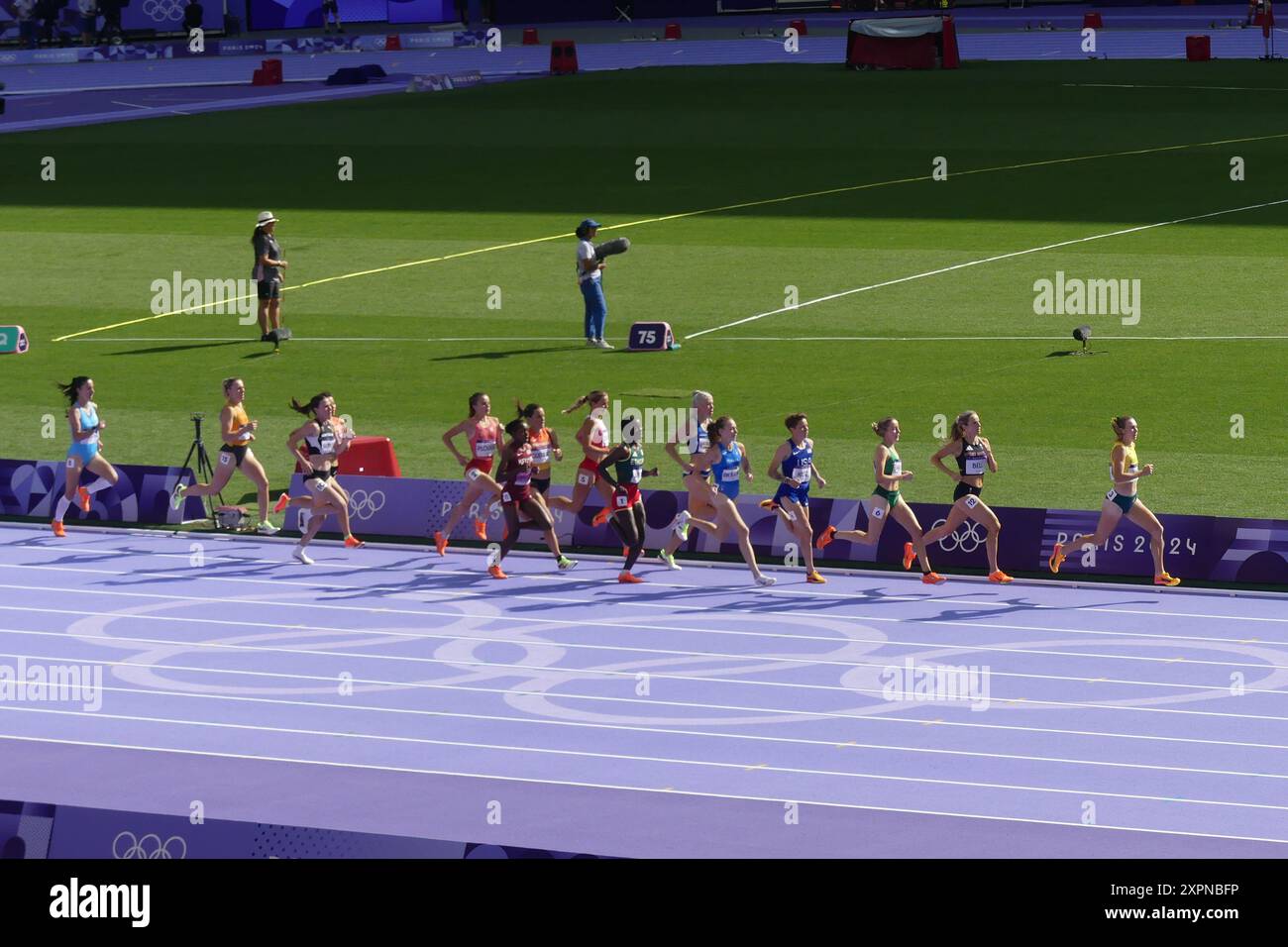 Stade de France, 93200 St Denis, France, Aug 6, 2024. Under intense competitive pressure, the ...