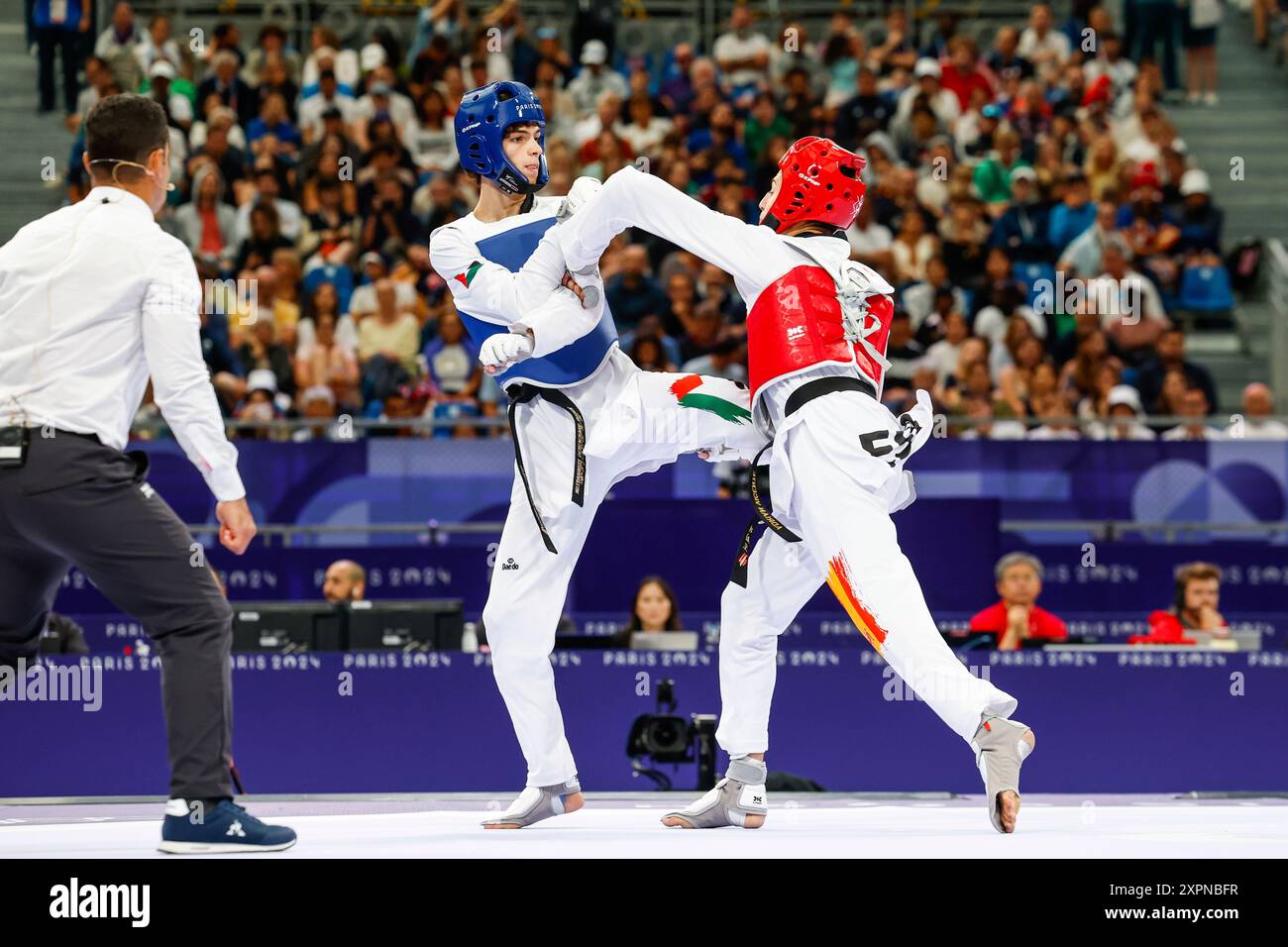 Omar Yaser Ismail of Palestine and Adrian Vicente Yunta of Spain ...