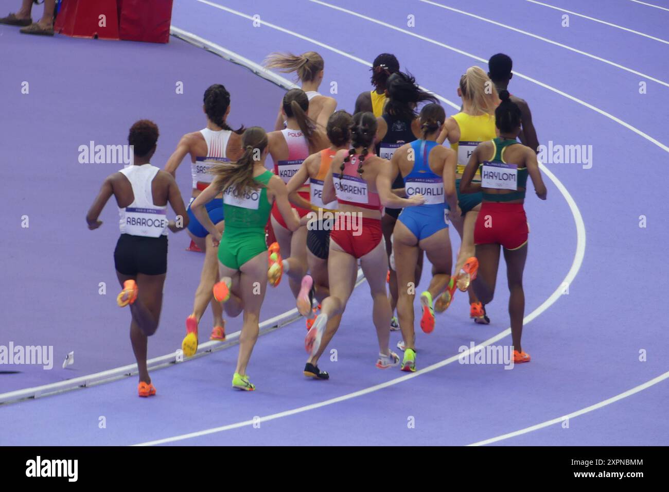 Stade de France, 93200 St Denis, France, Aug 6, 2024. Under intense competitive pressure, the ...