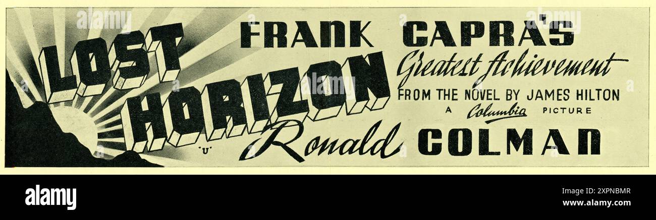 RONALD COLMAN as Robert Conway in LOST HORIZON 1937 director FRANK ...