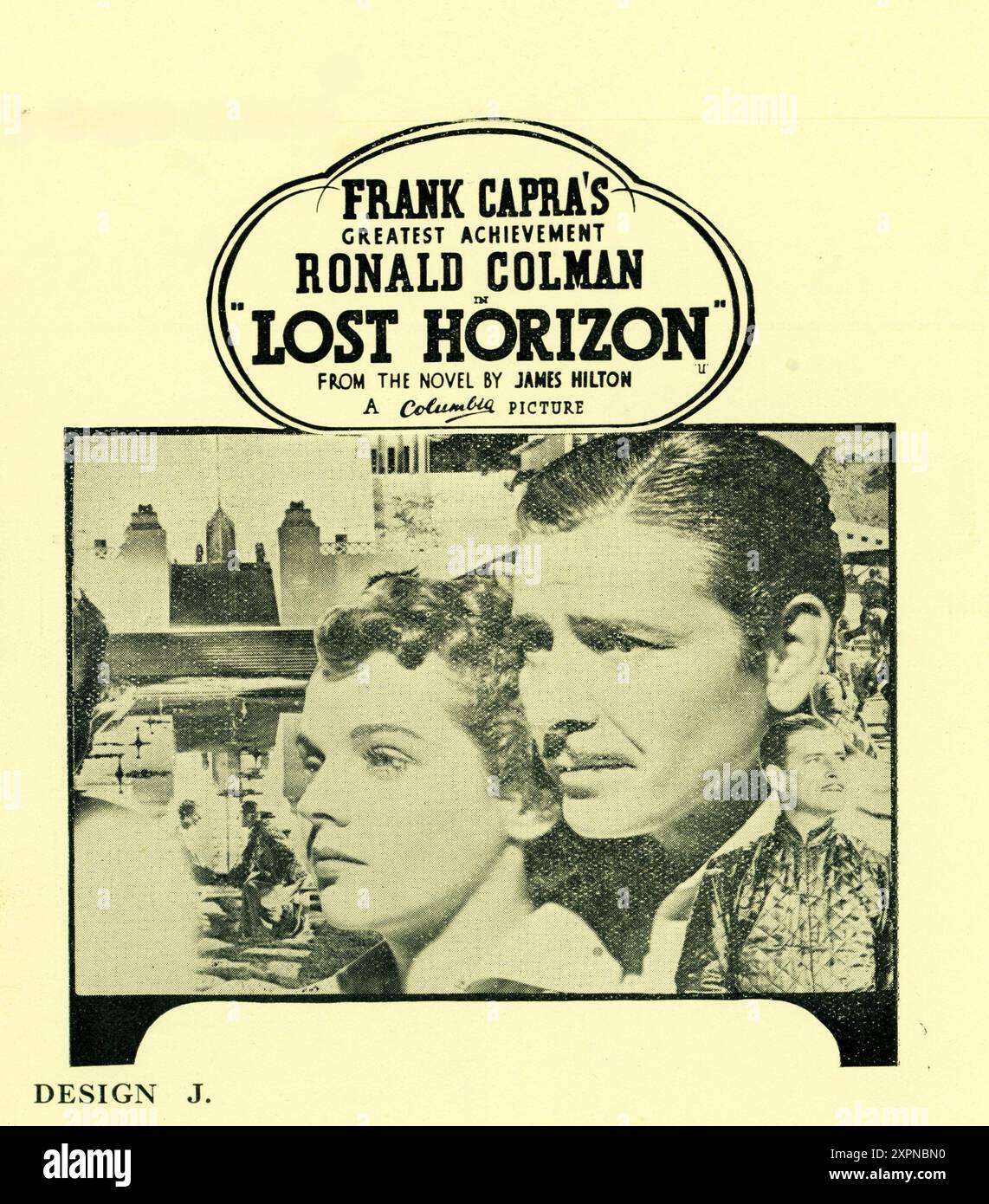 RONALD COLMAN as Robert Conway and JANE WYATT as Sondra in LOST HORIZON ...
