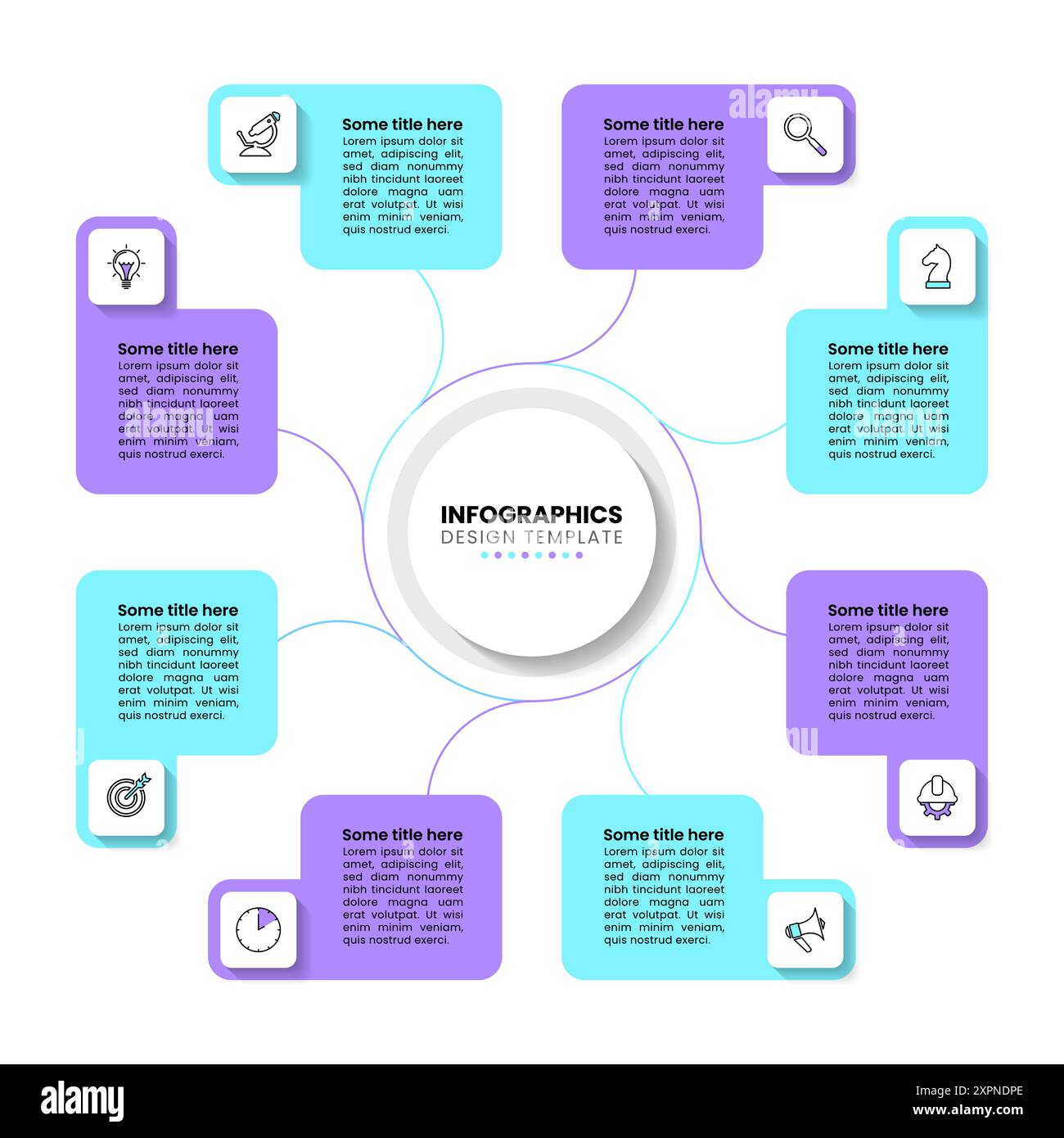 8 part circle infographic hi-res stock photography and images - Alamy