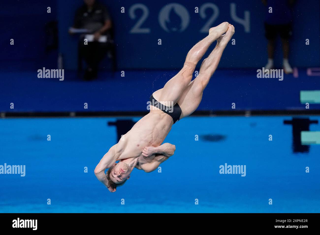 Britain's Jack Laugher competes in the men's 3m springboard diving ...
