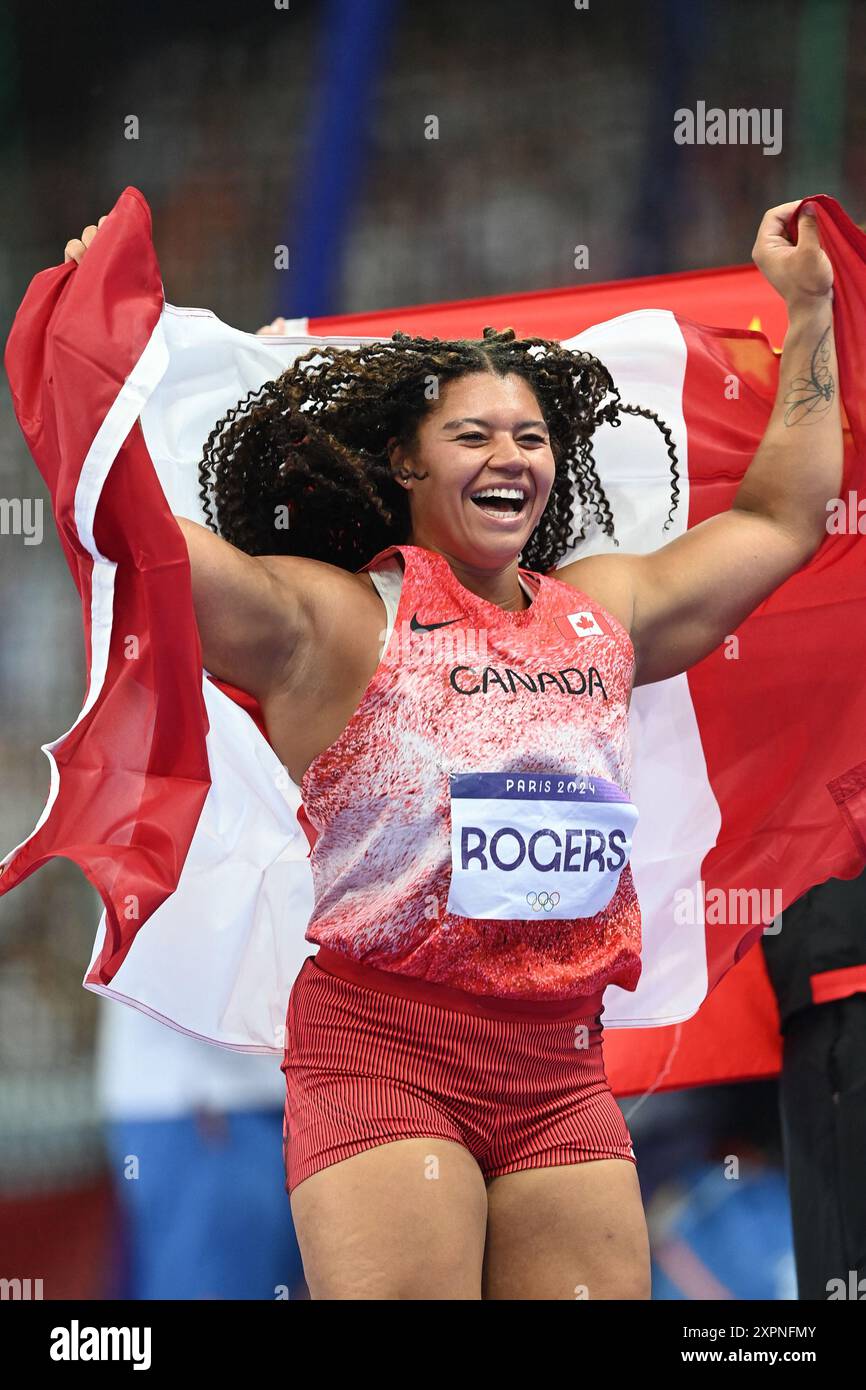 Saint Denis, France. 06th Aug, 2024. Gold medallist Canada's Camryn ...