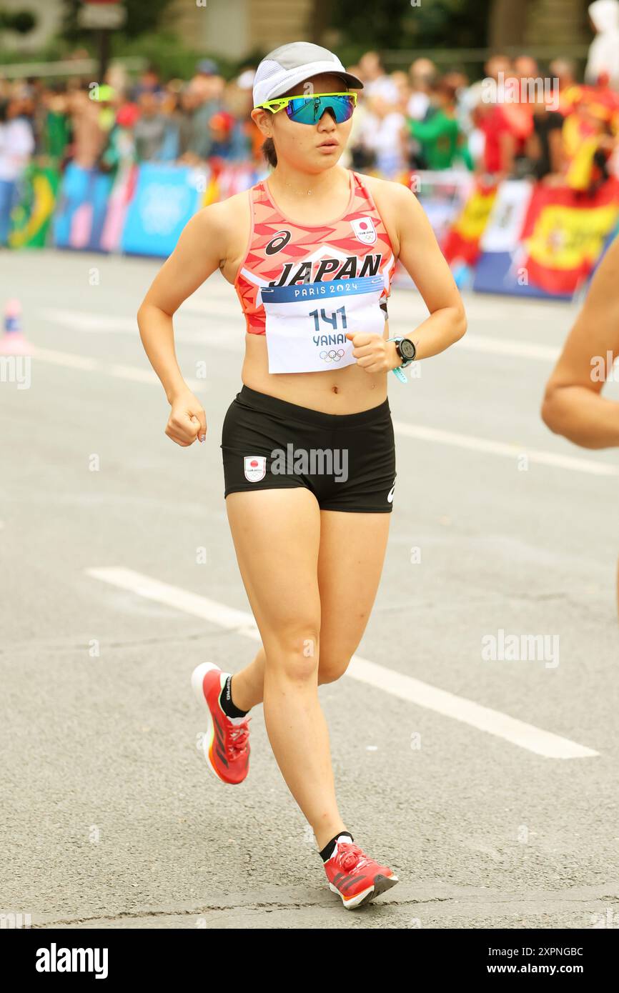 Paris, France. 7th Aug, 2024. Ayane Yanai (JPN) Race Walk : Mixed Walk ...