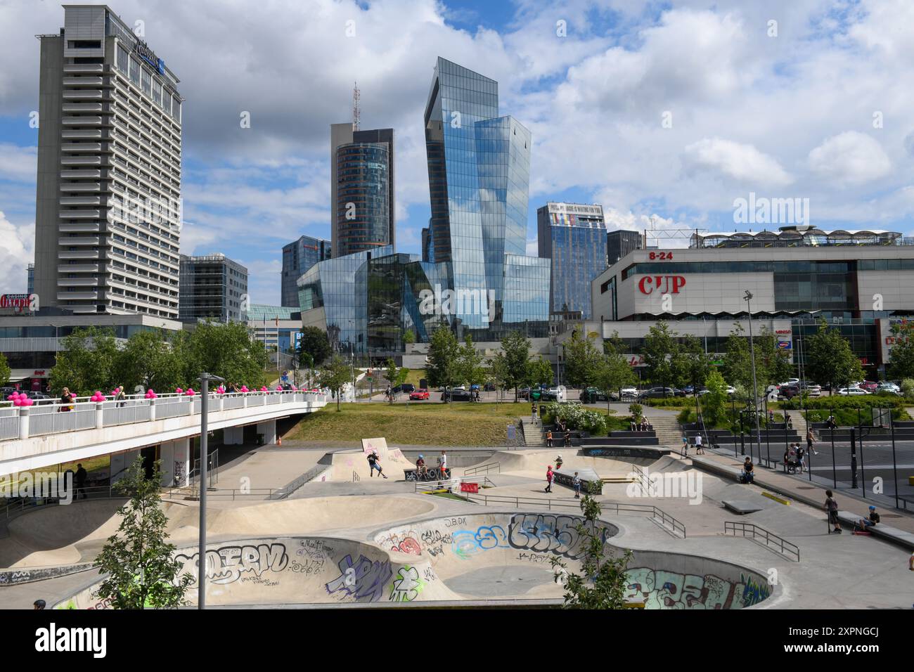 Vilnius, Lithuania - 1 June 2024: view at skyscraper of Vilnius on ...