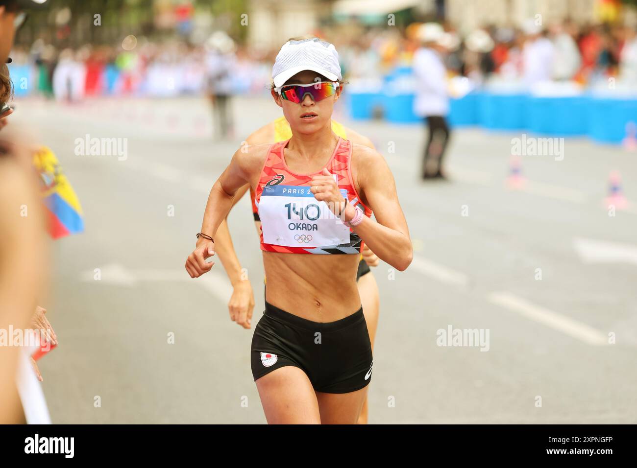 Paris, France. 7th Aug, 2024. Kumiko Okada (JPN) Race Walk : Mixed Walk ...