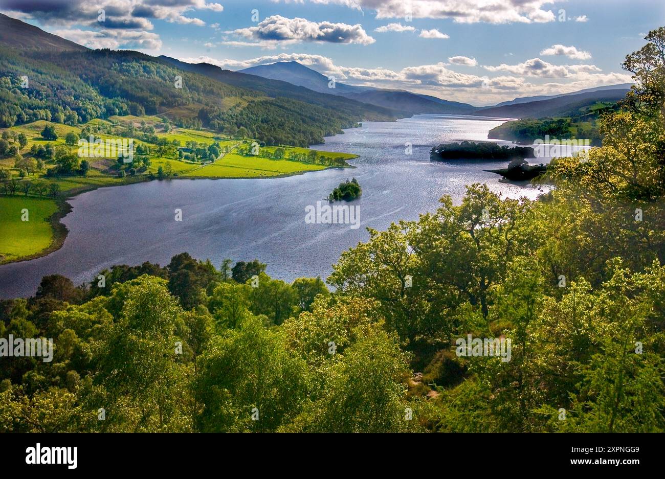 The Queens View made famous by Queen Victoria, looking westwards along ...