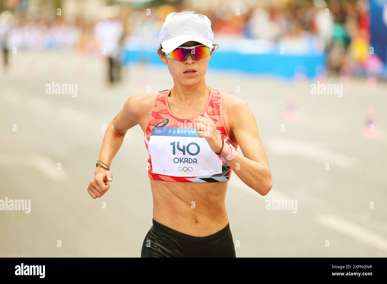 Paris, France. 7th Aug, 2024. Kumiko Okada (JPN) Race Walk : Mixed Walk ...