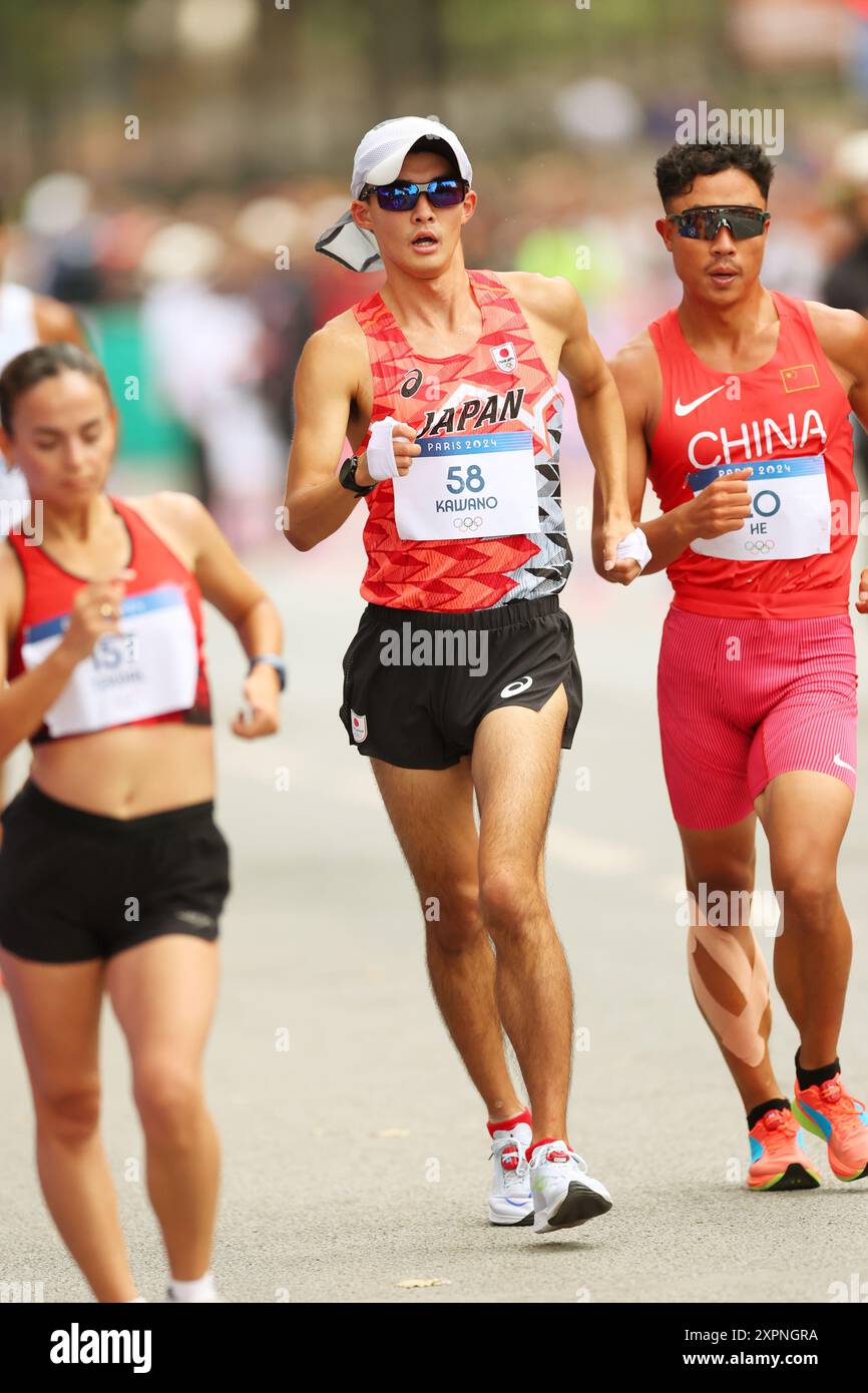 Paris, France. 7th Aug, 2024. Masatora Kawano (JPN) Race Walk : Mixed ...