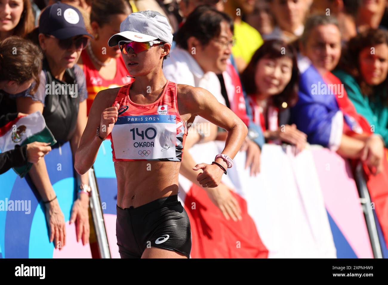 Paris, France. 7th Aug, 2024. Kumiko Okada (JPN) Race Walk : Mixed Walk ...