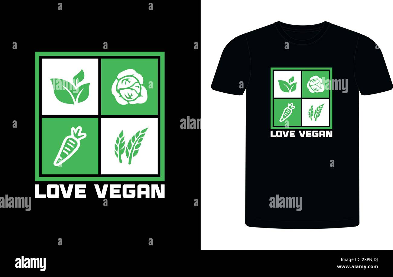 Love Vegan T-shirt Design Template, Celebrate World Vegan Day shirt ...