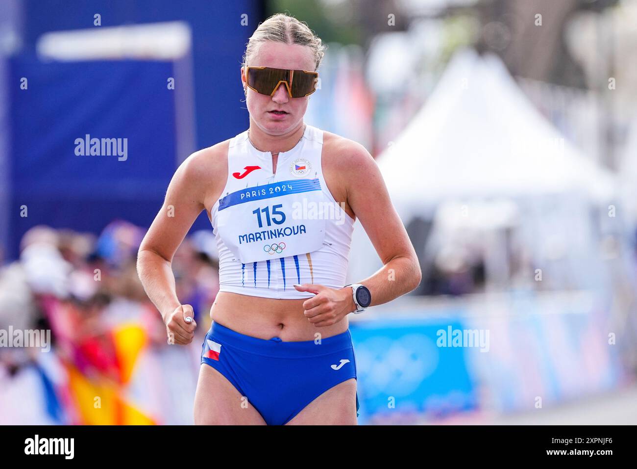Eliska Martinkova of Czechia competes during Marathon Race Walk Relay ...