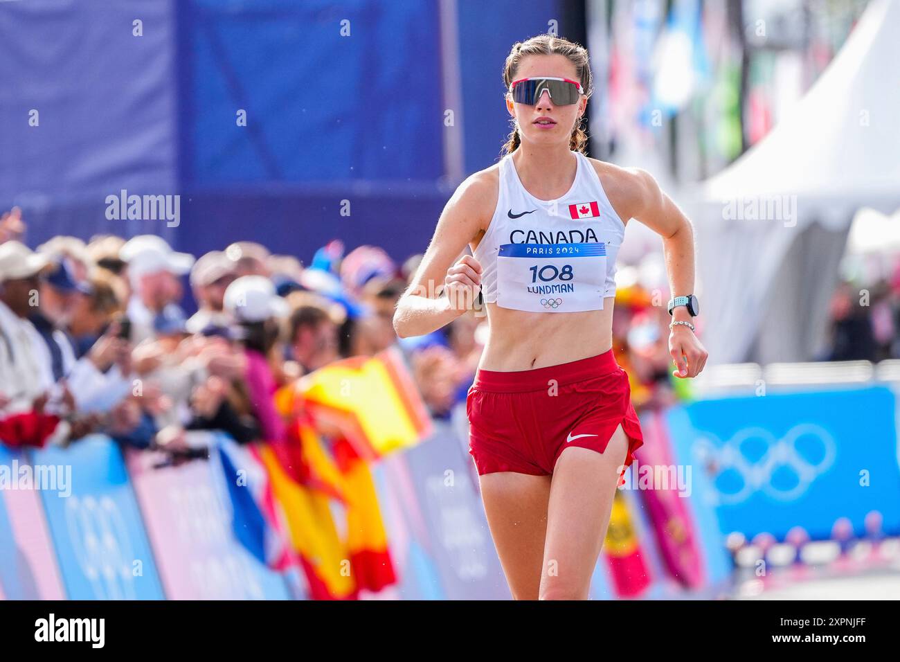 Olivia Lundman of Canada competes during Marathon Race Walk Relay Mixed ...