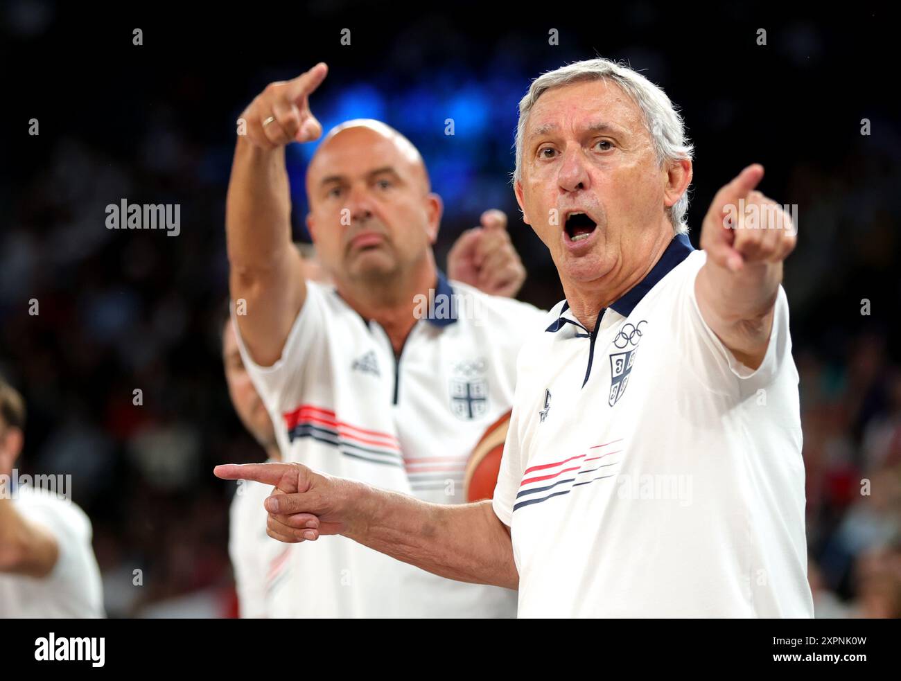 Paris, FRANCE - AUGUST 06: Svetislav Pesic head coach of Serbia during ...