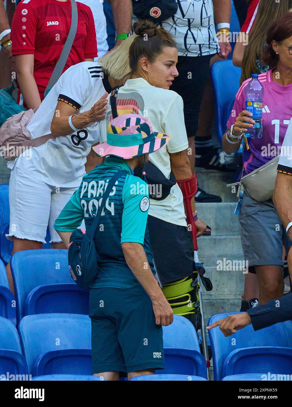 Lena Oberdorf at the women Olympic semifinal match GERMANY, USA. , . in ...