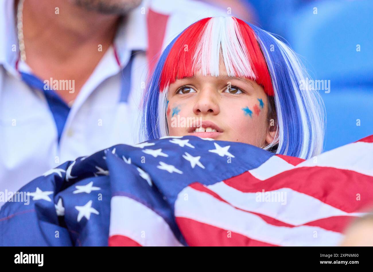 Fans USA at the women Olympic semifinal match GERMANY - USA 0-1 n.V. at ...