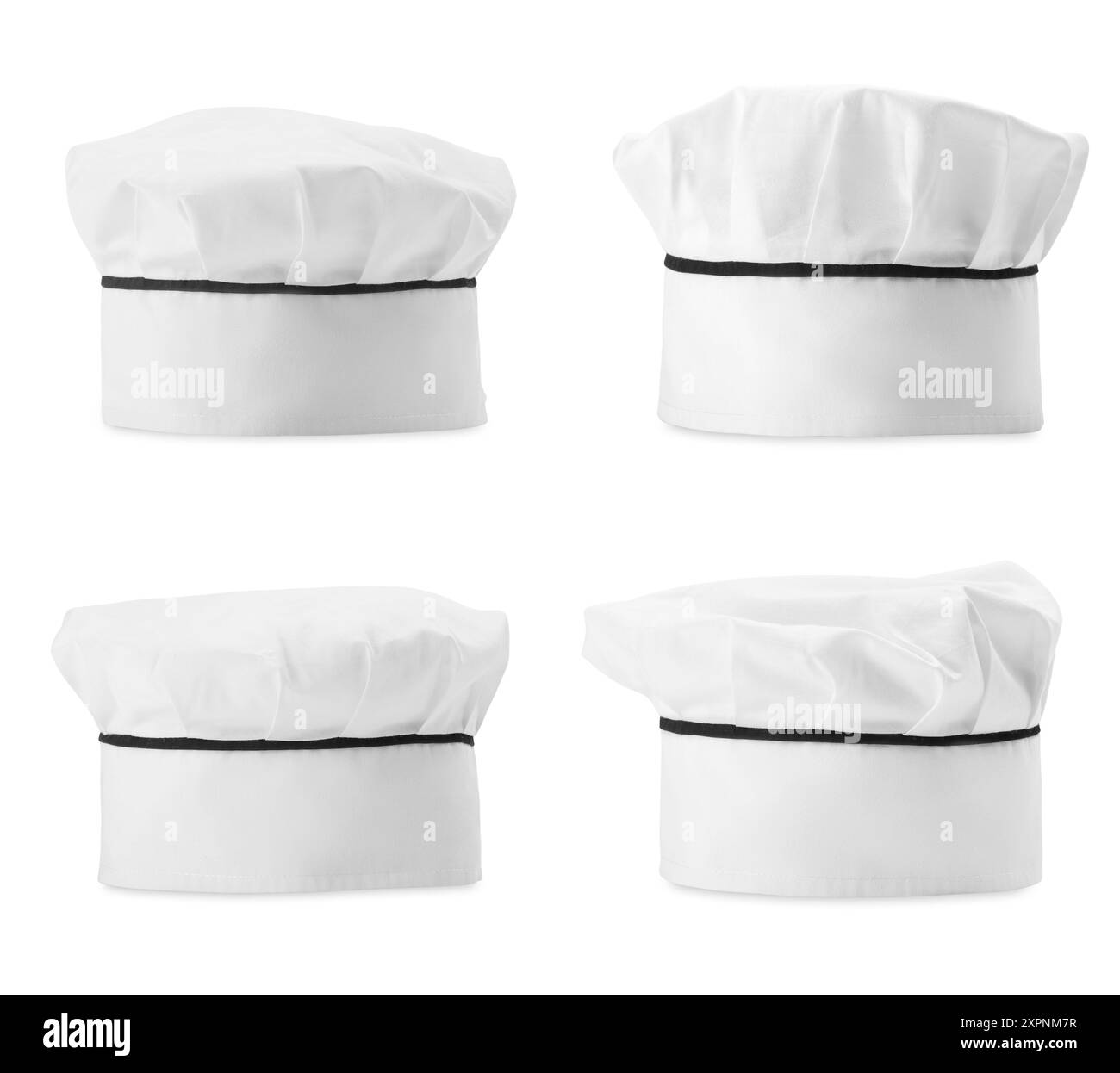 Chef hat isolated on white, collage. Uniform Stock Photo - Alamy