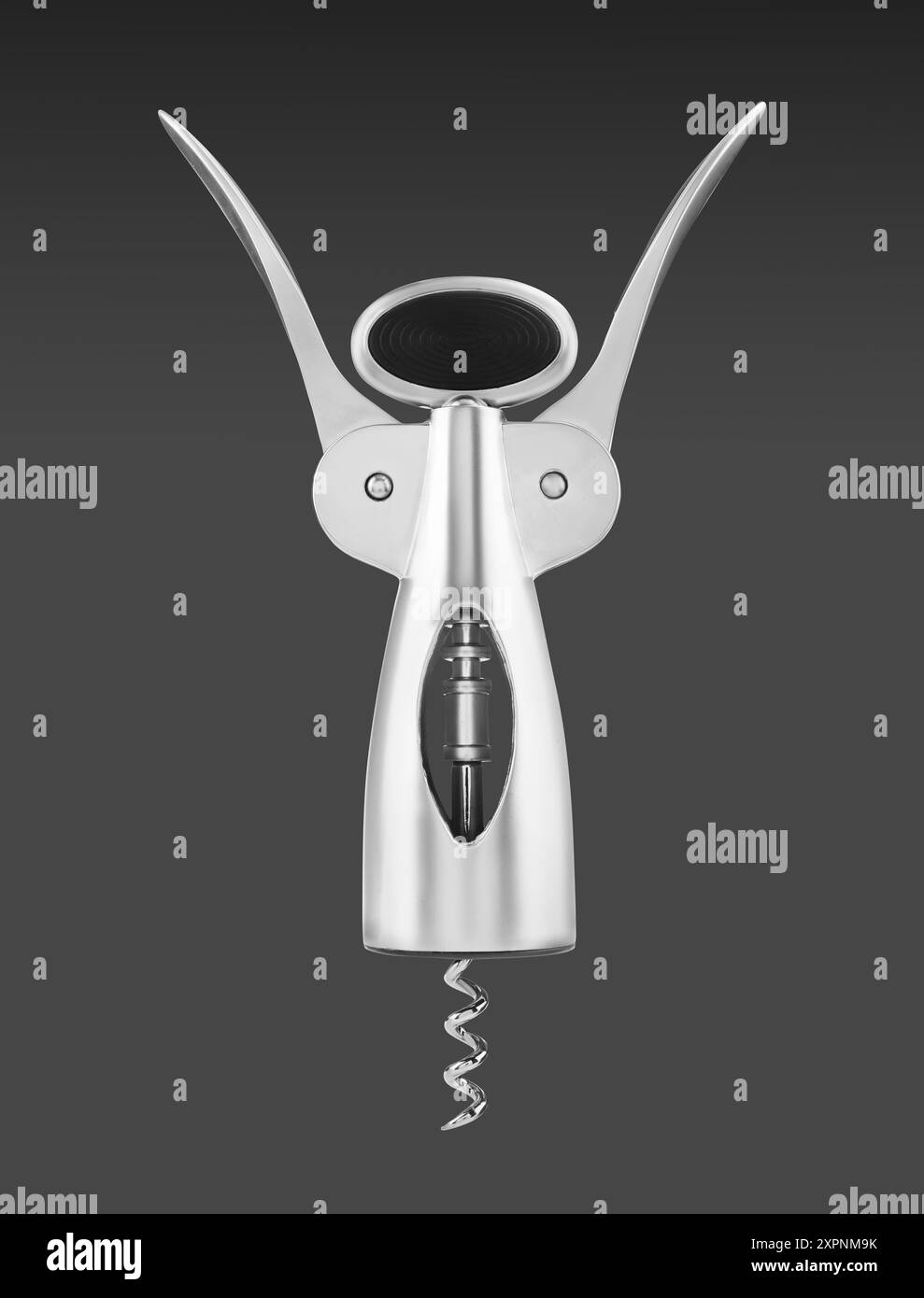 Winged corkscrew with rack and pinion mechanism on dark brown ...