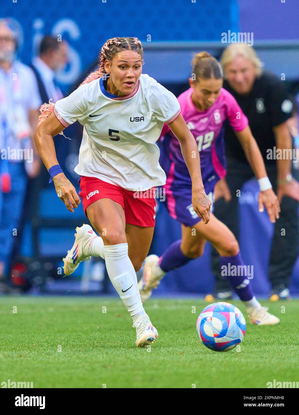 Trinity Rodman, USA women Nr. 5 at the women Olympic semifinal match ...