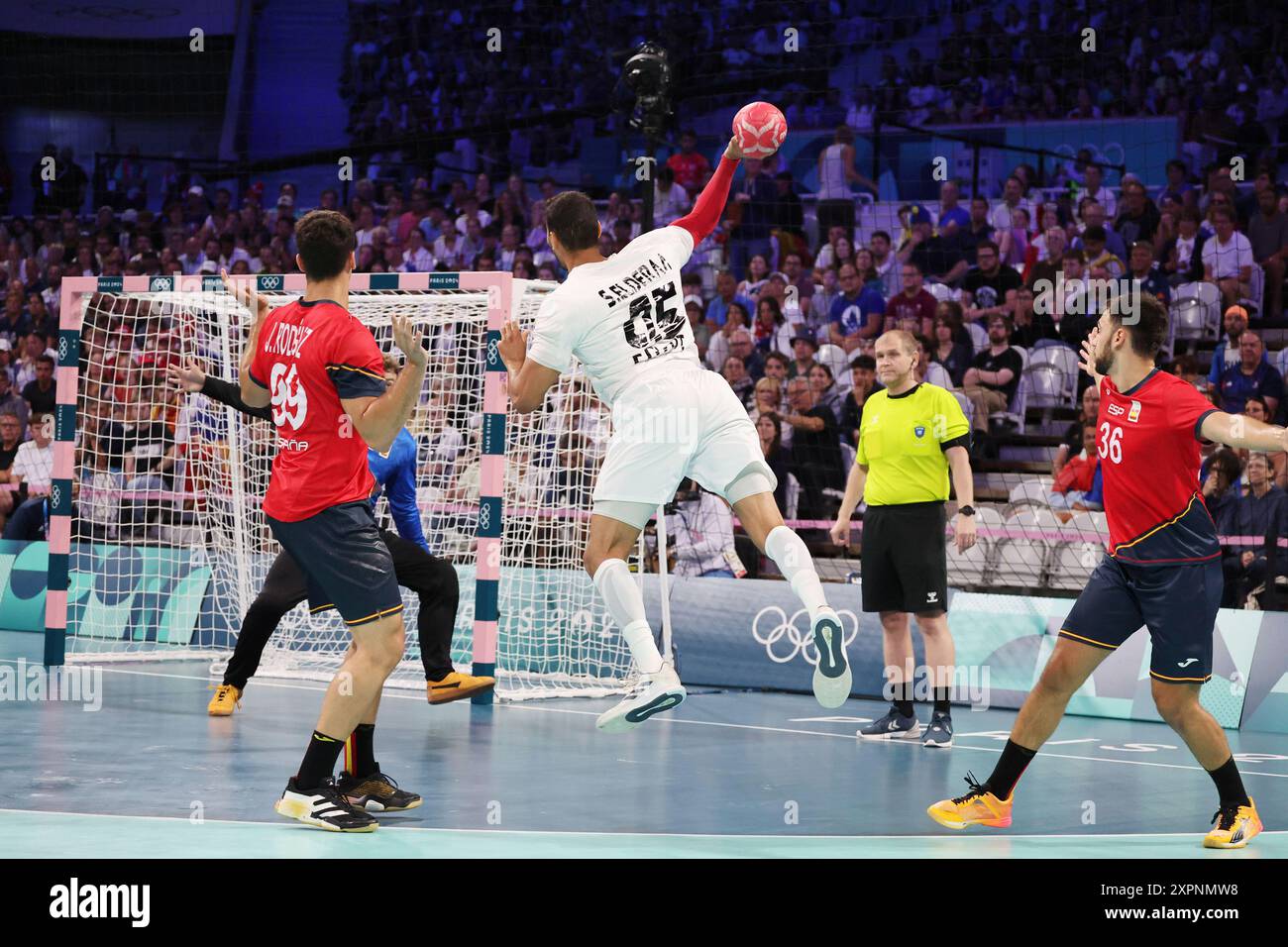 Seif El Deraa (Egypt) and Daniel Fernandez (Spain), Handball, Men's ...