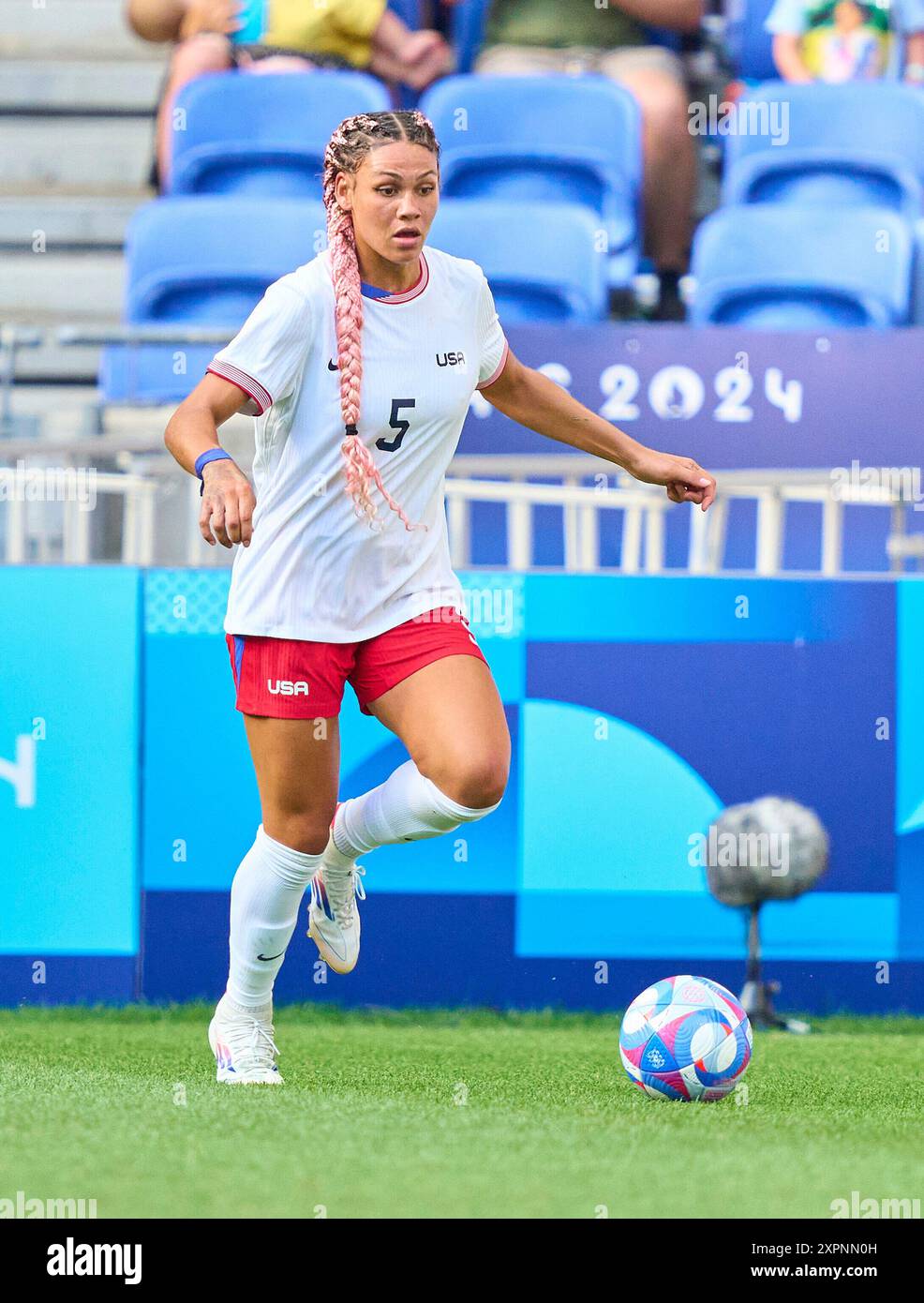 Trinity Rodman, USA women Nr. 5 at the women Olympic semifinal match ...
