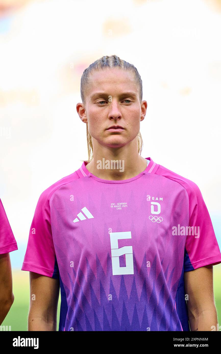 Janina Minge, DFB Frauen 6 at the women Olympic semifinal match GERMANY, USA. , . in Lyon ...