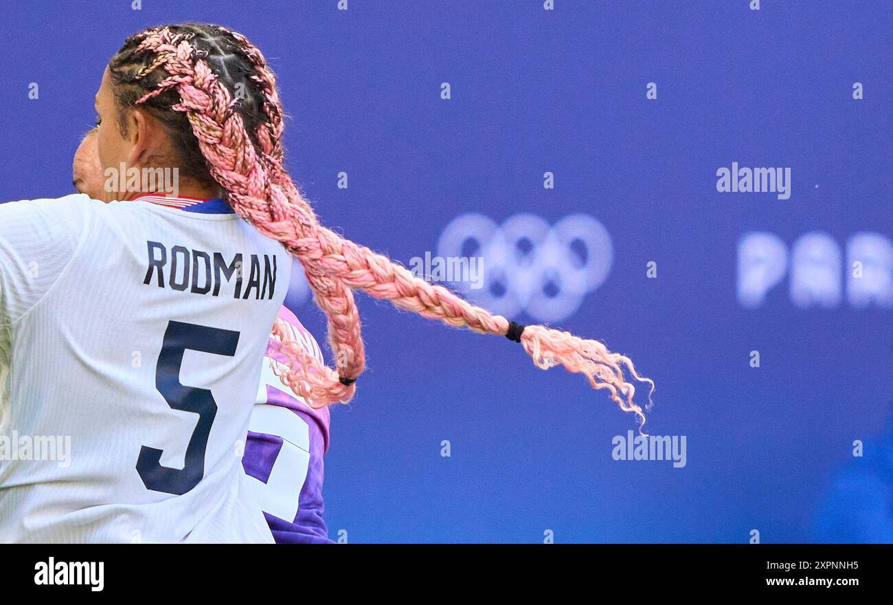 Trinity Rodman, USA women Nr. 5 at the women Olympic semifinal match ...