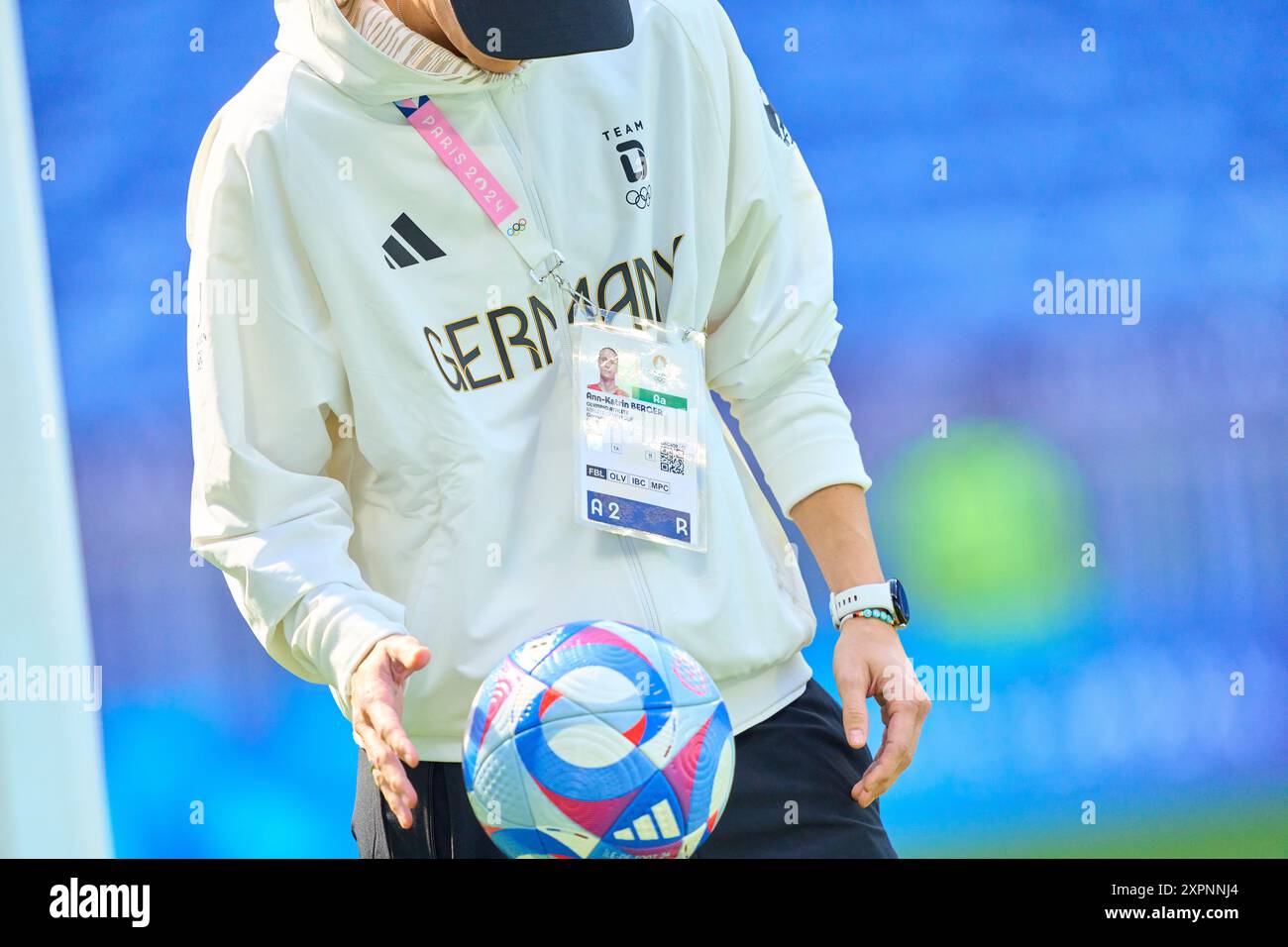 Ann-Katrin Berger, goalkeeper DFB Frauen 12 before the women Olympic semifinal match GERMANY ...