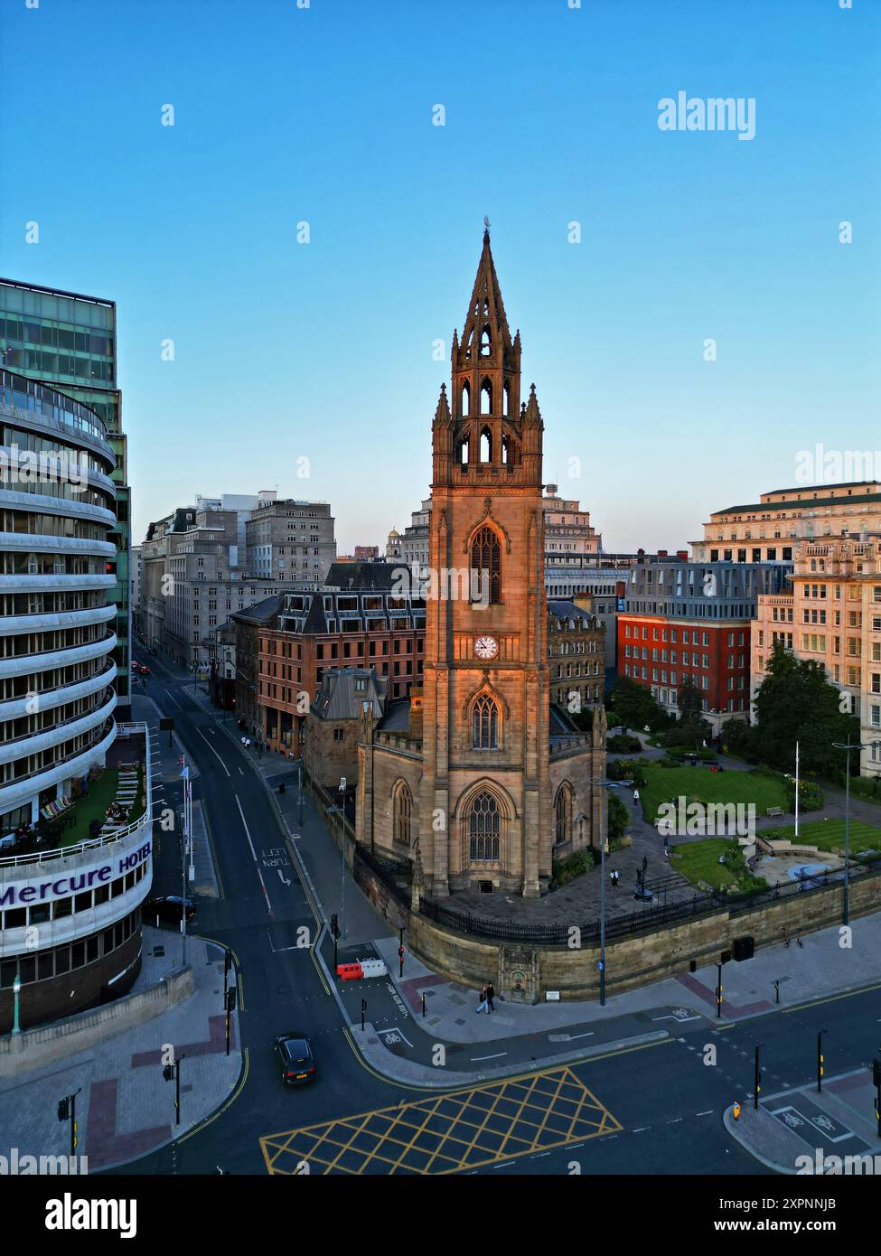 Elevated view of Liverpool Parish Church also known as Our Lady and St ...